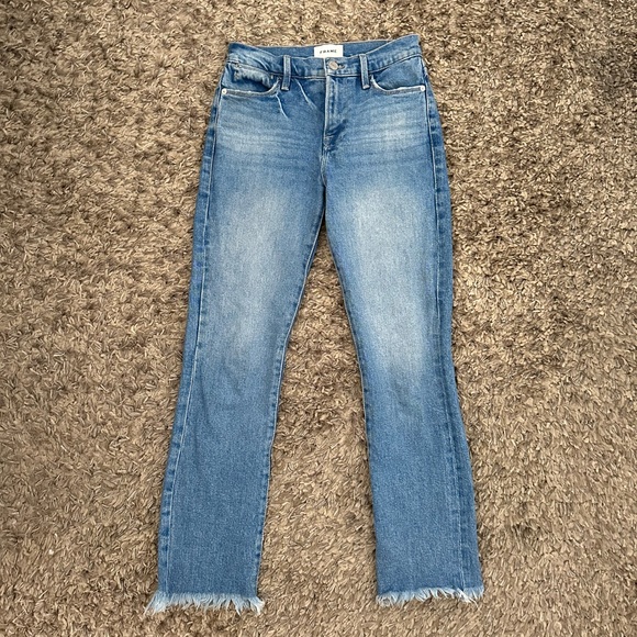 Frame Denim | Jeans | Frame Le High Straight Blue Jeans | Poshmark
